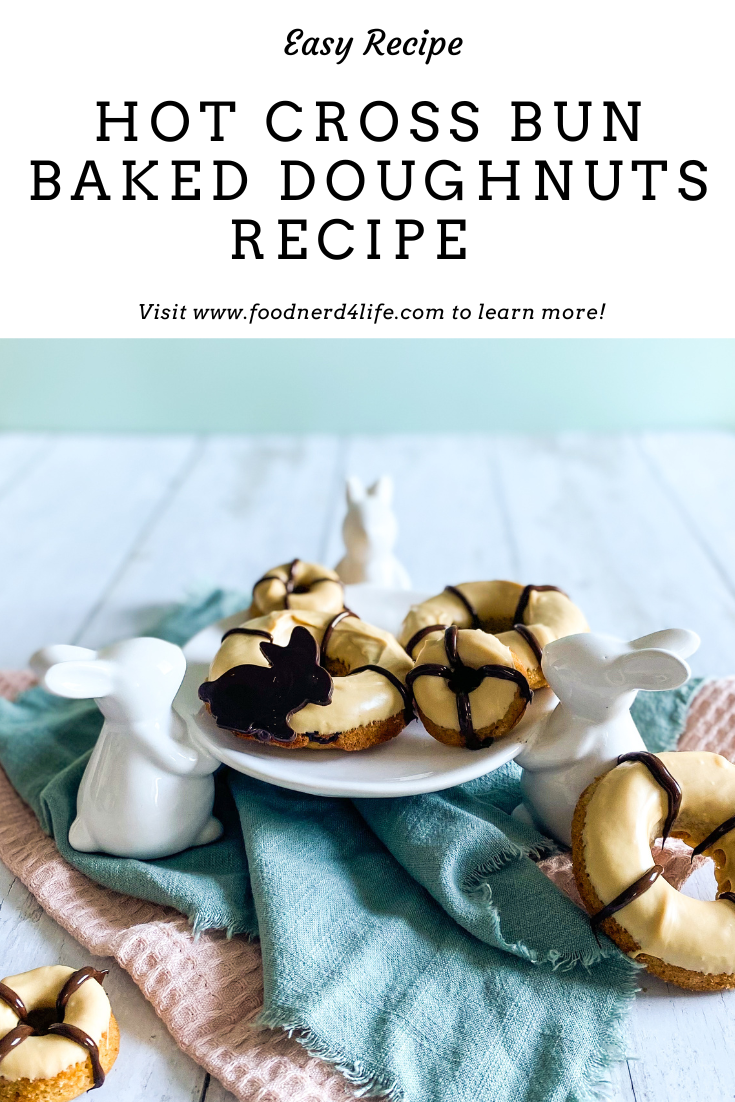 Hot Cross Bun Baked Doughnuts Recipe - foodnerd4life